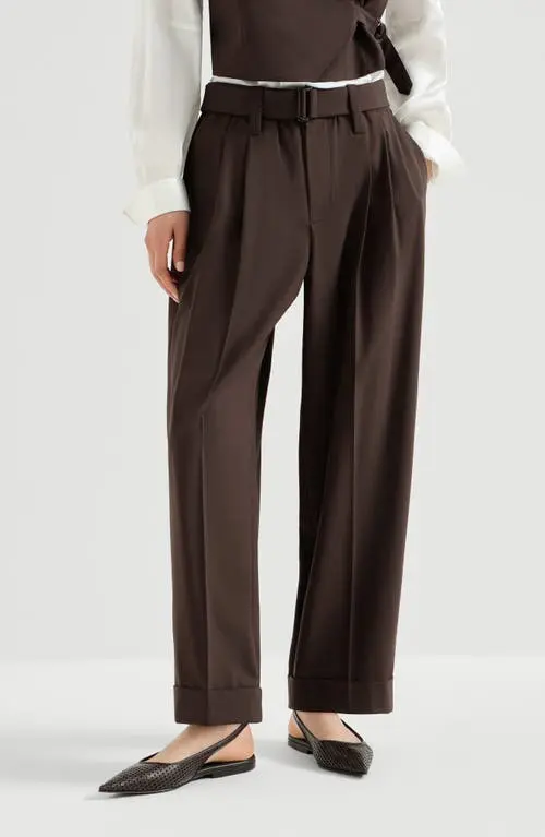 Brunello Cucinelli Baggy Sartorial Trousers - Cocoa
