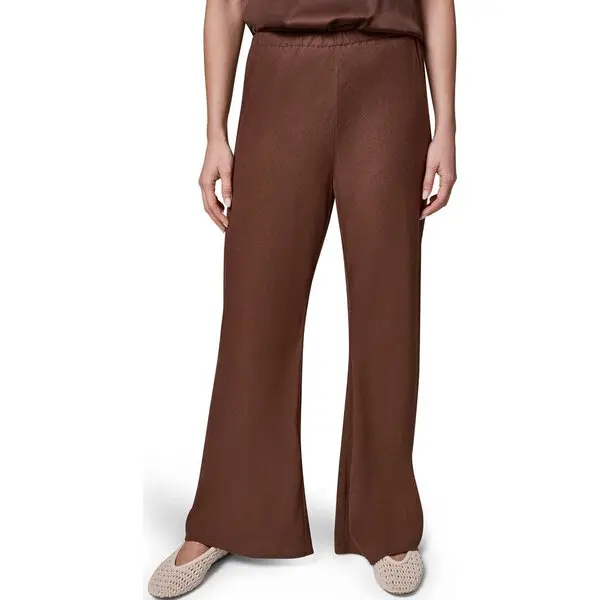 Donna Karan New York Linen Blend Wide-leg Pants - Canyon
