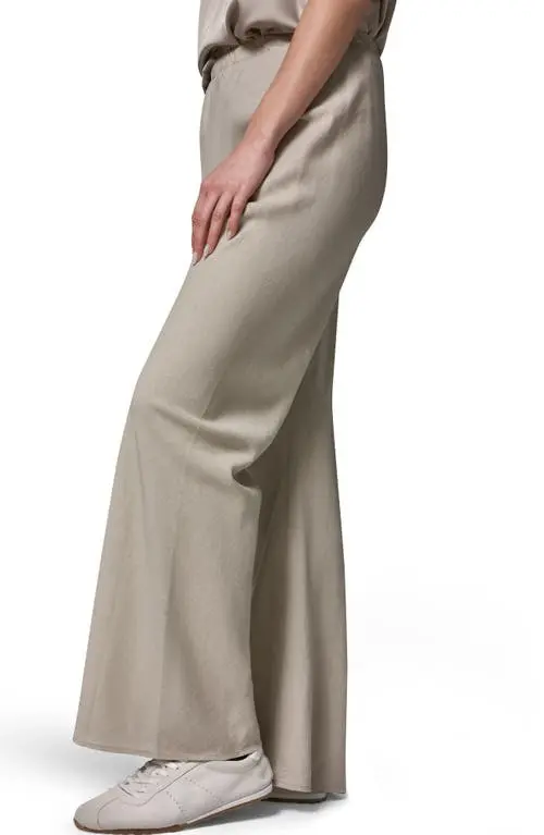 Donna Karan New York Linen Blend Wide-leg Pants - Sandstone
