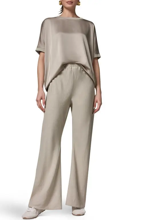 Donna Karan New York Linen Blend Wide-leg Pants - Sandstone