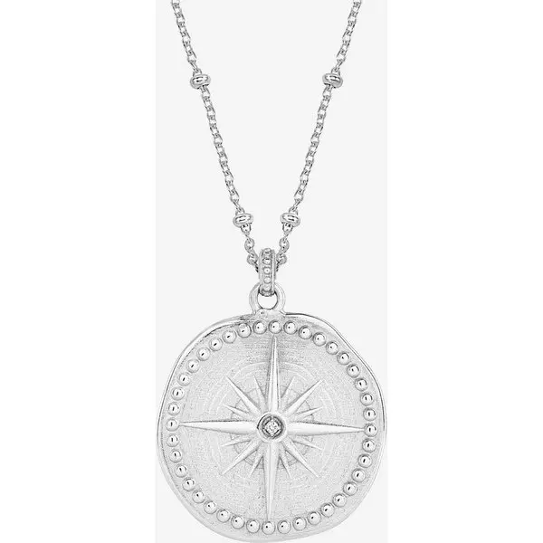 DOWER & HALL Diamond True North Talisman Pendant Necklace - Sterling Silver