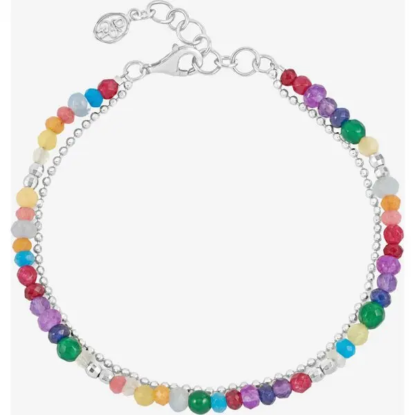 DOWER & HALL Tutti Frutti Orissa Gemstone Bracelet - Sterling Silver