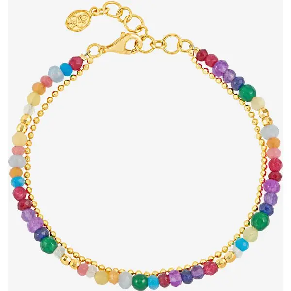 DOWER & HALL Tutti Frutti Orissa Gemstone Bracelet - Yellow Gold Vermeil