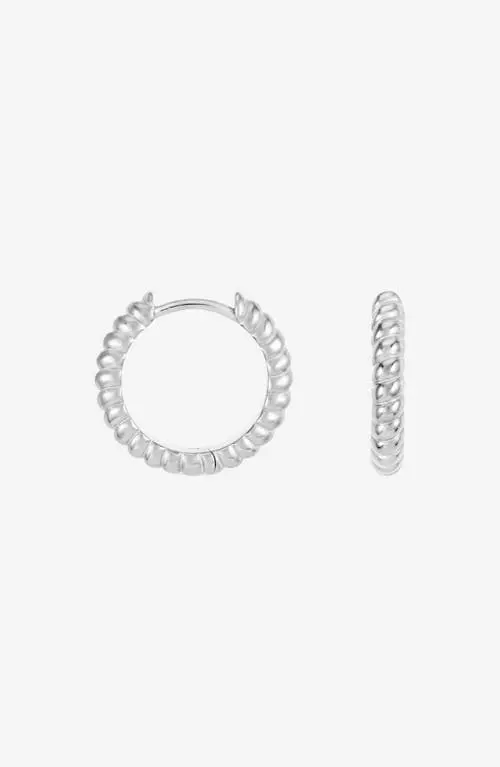 DOWER & HALL Small Twist Hoops - Sterling Silver