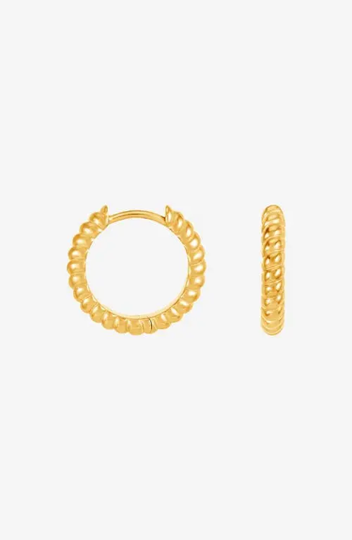 DOWER & HALL Small Twist Hoops - Yellow Gold Vermeil