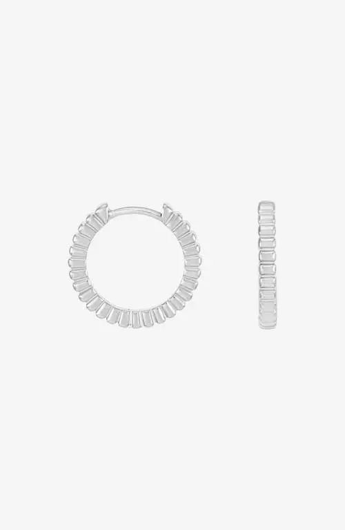 DOWER & HALL Small Humbug Hoops - Sterling Silver