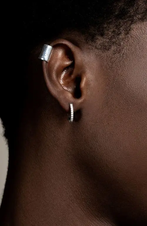DOWER & HALL Small Humbug Hoop Earrings
