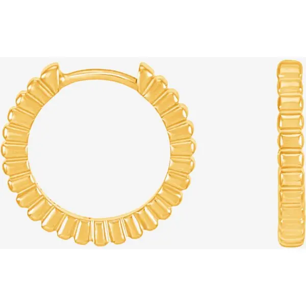 DOWER & HALL Humbug Huggie Hoops - Yellow Gold Vermeil