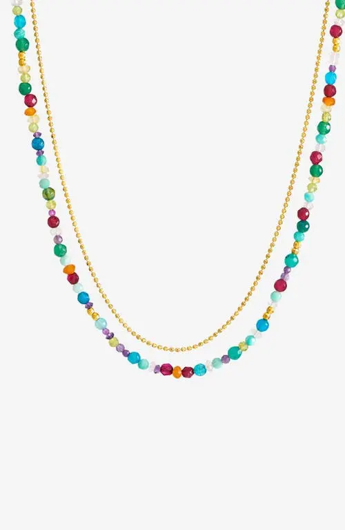 DOWER & HALL Tutti Frutti Orissa Necklace - Yellow Gold Vermeil