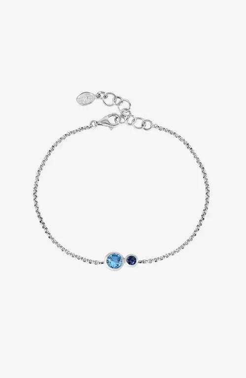 DOWER & HALL Blues' Tutti Frutti Duo Chain Bracelet - Sterling Silver
