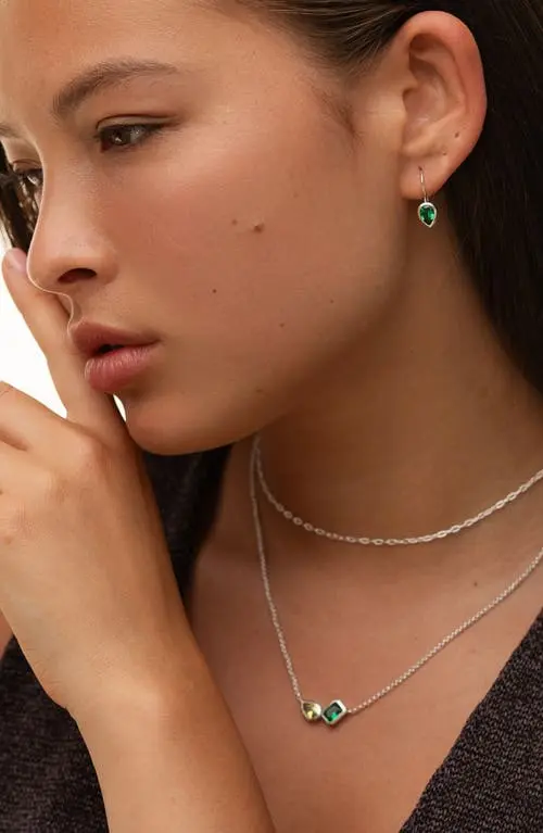 DOWER & HALL Green Garnet & Peridot Pendant Necklace
