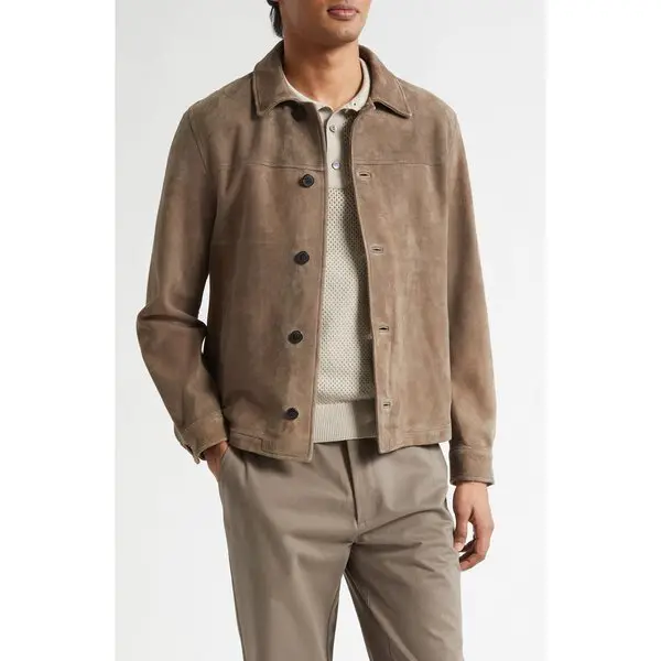 Sunspel Suede Jacket - Light Tan26
