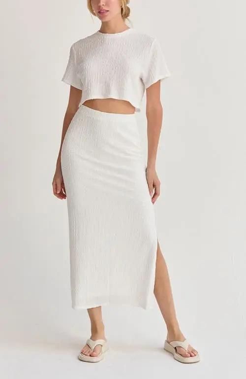 CRESCENT Textured Knit Skirt Set