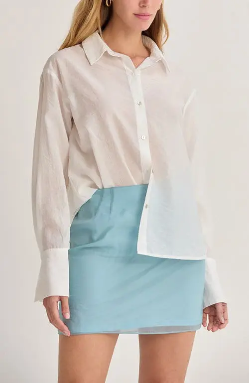 CRESCENT Organza Mini A-line Skirt