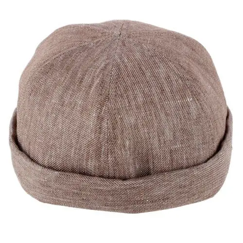 WIGENS Linen Docker Cap - Brown