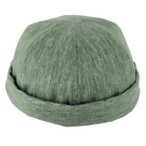 WIGENS Linen Docker Cap - Green