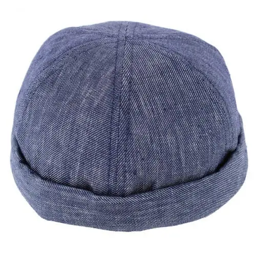 WIGENS Linen Docker Cap - Navy