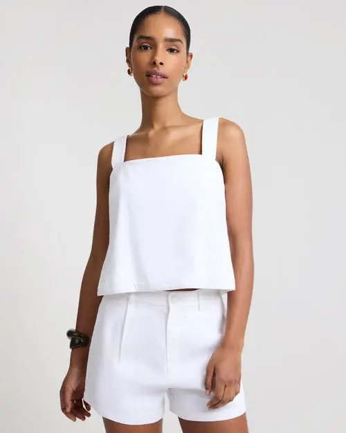 Onia Open Back Shell Top - White