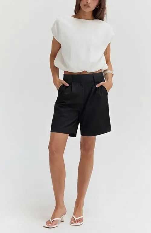 CRESCENT Tailored Trouser Shorts - Black
