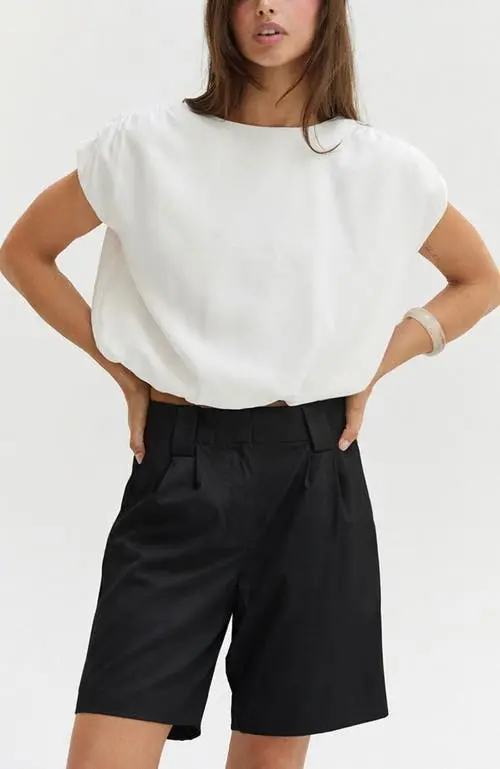 CRESCENT Tailored Trouser Shorts - Black