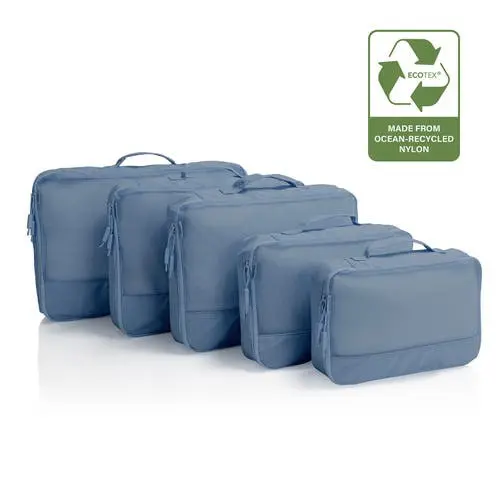 HEYS Ecotex® 5-piece Packing Cube Set - Blue Ocean