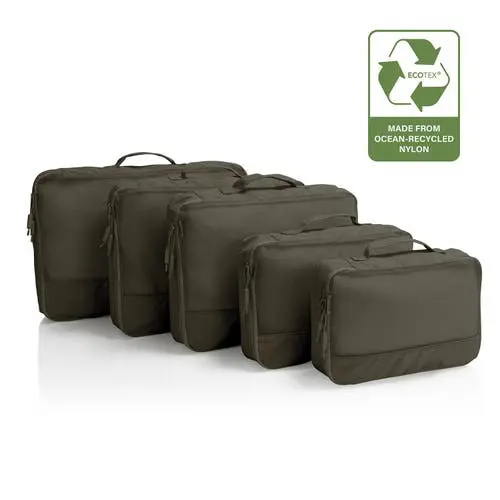 HEYS Ecotex® 5-piece Packing Cube Set - Green Moss