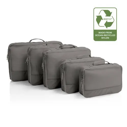 HEYS Ecotex® 5-piece Packing Cube Set - Grey Stone