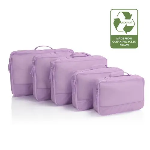 HEYS Ecotex® 5-piece Packing Cube Set - Lilac Blossom
