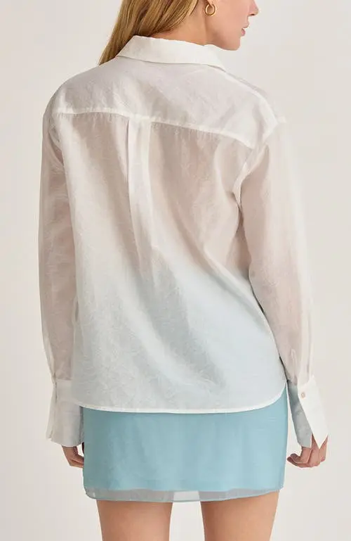 CRESCENT Crinkled Tencel Button-up Shirt - White