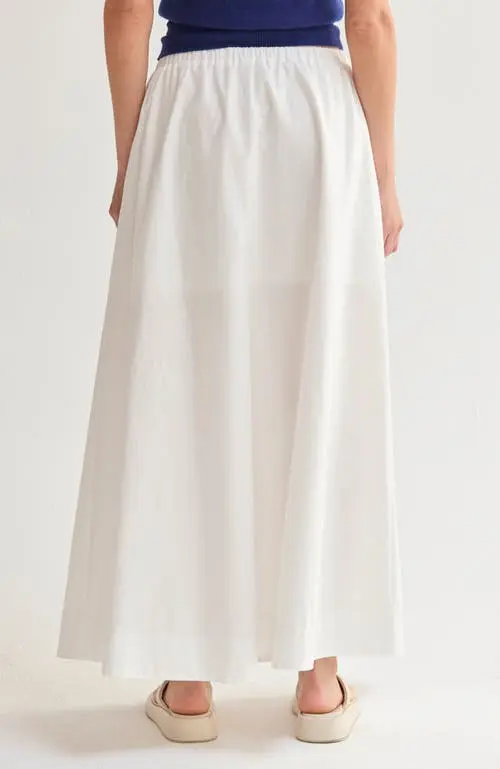 CRESCENT Gathered Poplin Maxi Skirt