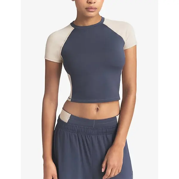 NIKESKIMS Matte Shine Cropped Baby Tee Training Top