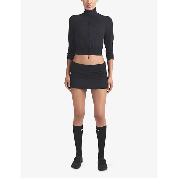 NIKESKIMS Airy Cropped Track Jacket - Obsidian