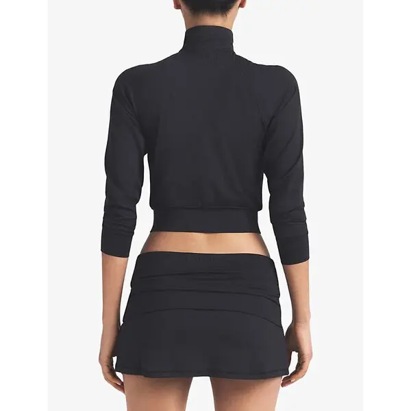 NIKESKIMS Airy Cropped Track Jacket - Obsidian