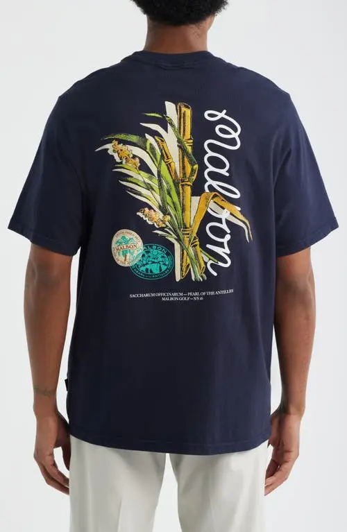 MALBON Bermuda Origin Graphic T-shirt - Midnight
