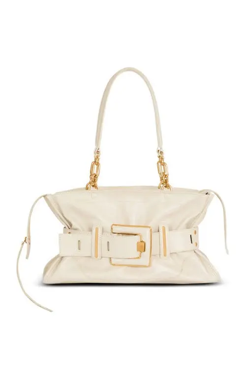 Balmain Buffalo Leather Anthem Bag - White