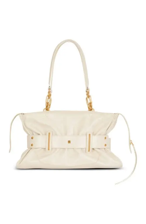 Balmain Buffalo Leather Anthem Bag - White
