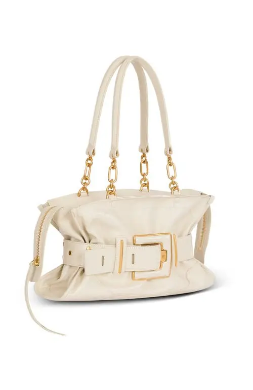 Balmain Buffalo Leather Anthem Bag - White
