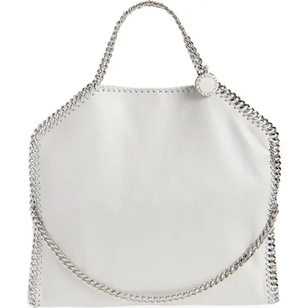 Stella McCartney Falabella Foldover Tote - Pearl Grey