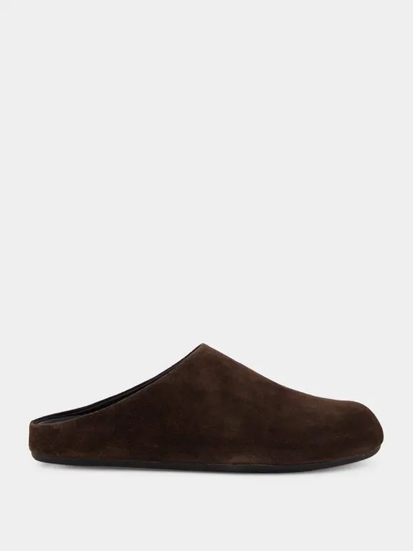 Officine Creative Babouche 001 Suede Mule Sandals - Brown