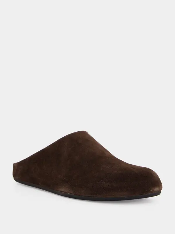 Officine Creative Babouche 001 Suede Mule Sandals - Brown
