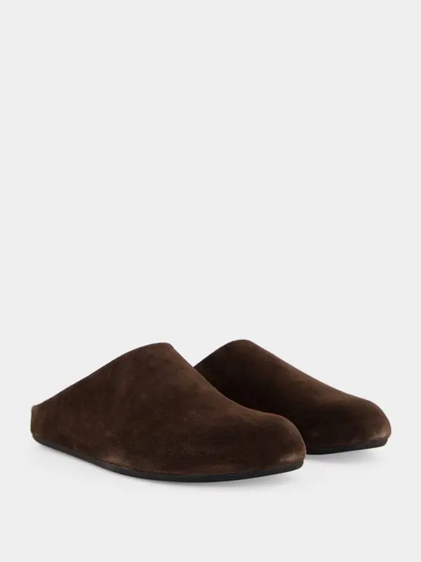 Officine Creative Babouche 001 Suede Mule Sandals - Brown
