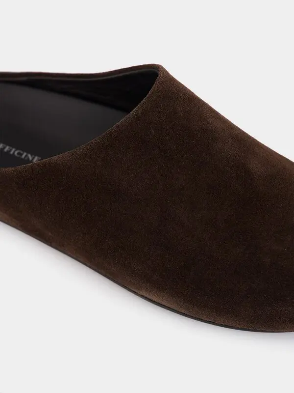 Officine Creative Babouche 001 Suede Mule Sandals - Brown