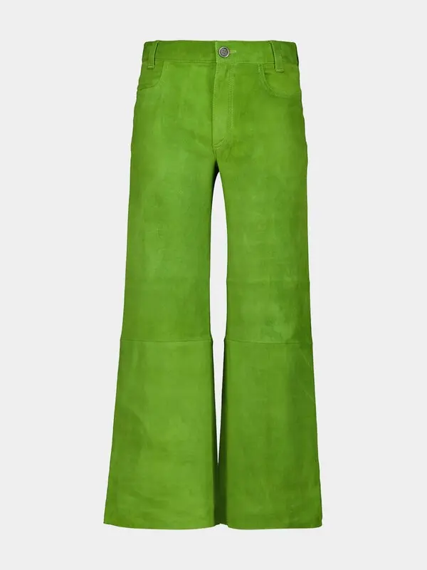 Stouls Avocado Lilou Stretch Leather Pants - Green