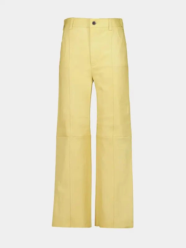 Stouls Benny 25 Stretch Leather Trousers - Yellow