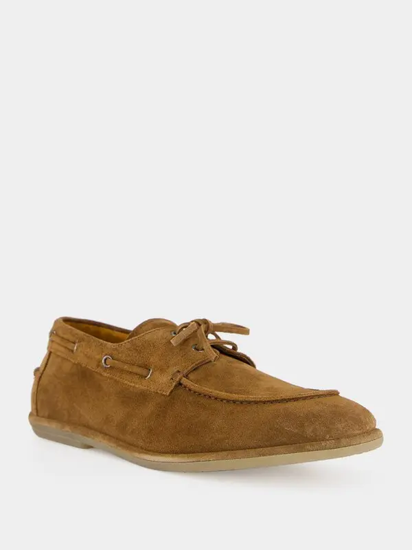 Officine Creative Love 001 Suede Boat Shoes - Brown