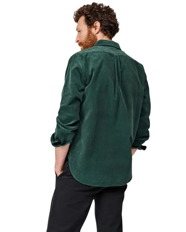 Aubin Haworth Corduroy Shirt - Dark Green