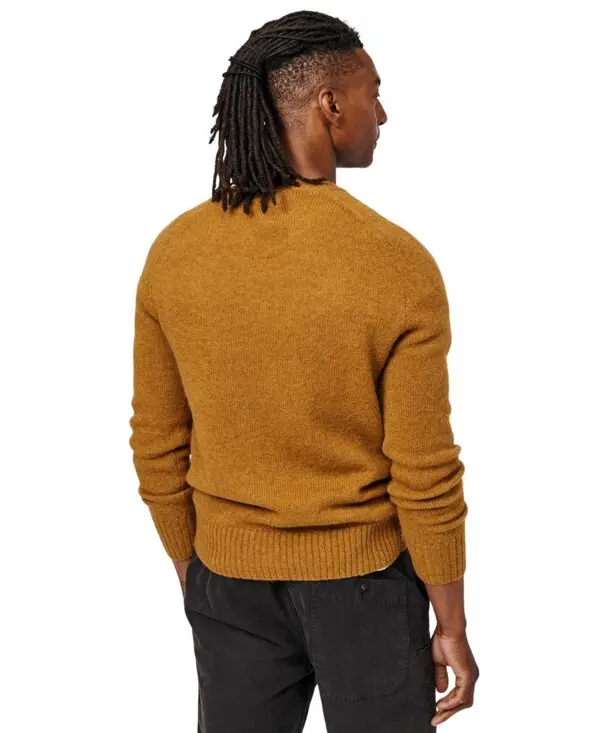 Aubin Prestwick Shetland Crew Neck Sweater - Dark Gold