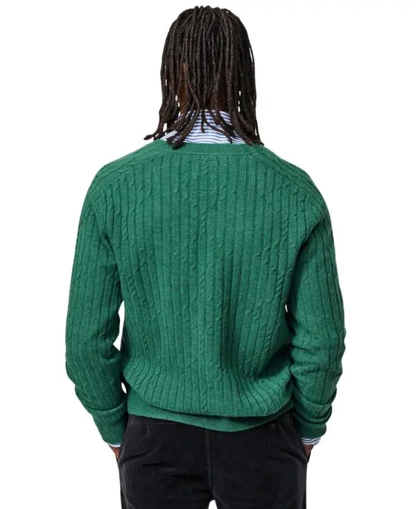 AUBIN Leonard Wool Cable Knit Cardigan