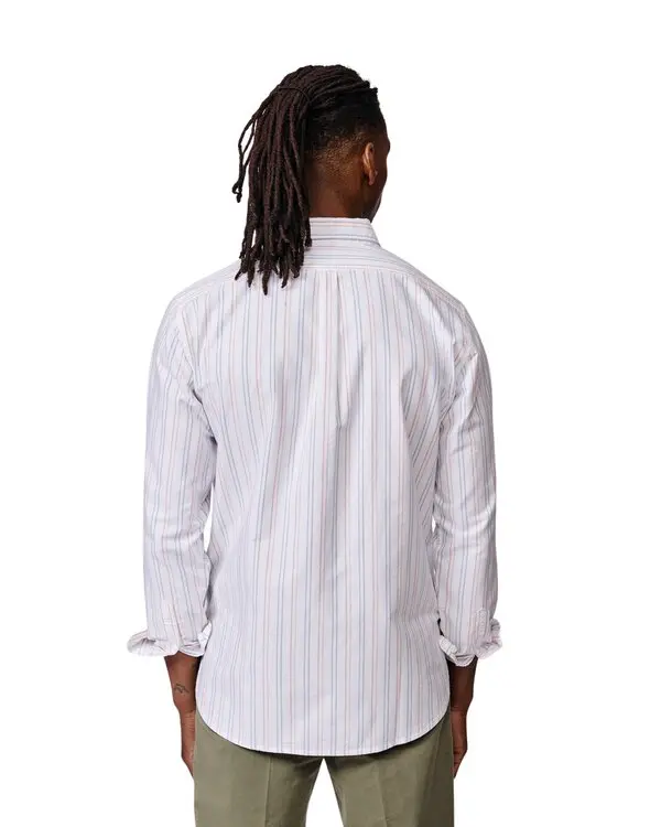 AUBIN Aldridge Oxford Button Down Shirt - Multi Colourful Stripe