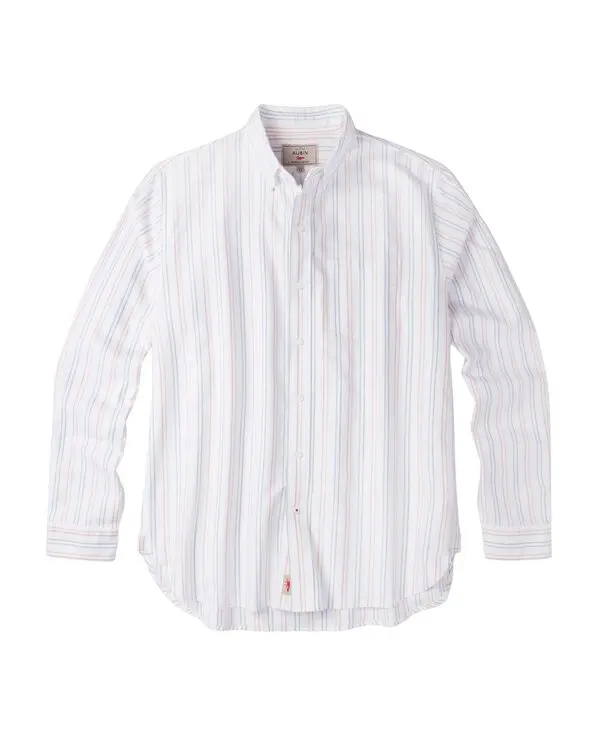 AUBIN Aldridge Oxford Button Down Shirt - Multi Colourful Stripe
